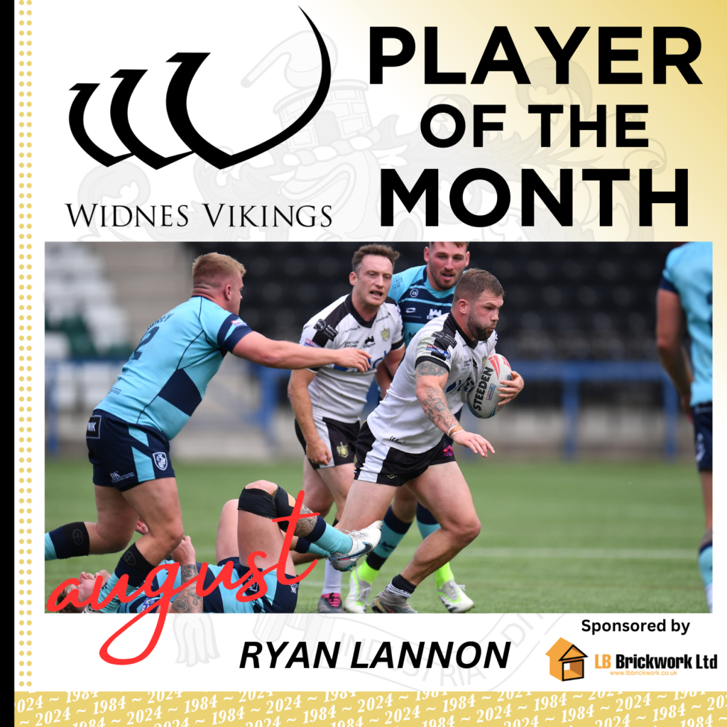 RYAN LANNON WINS VIKINGS PLAYER OF THE MONTH FOR AUGUST - Widnes Vikings