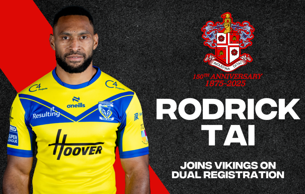 RODRICK TAI JOINS VIKINGS ON DUAL REGISTRATION - Widnes Vikings
