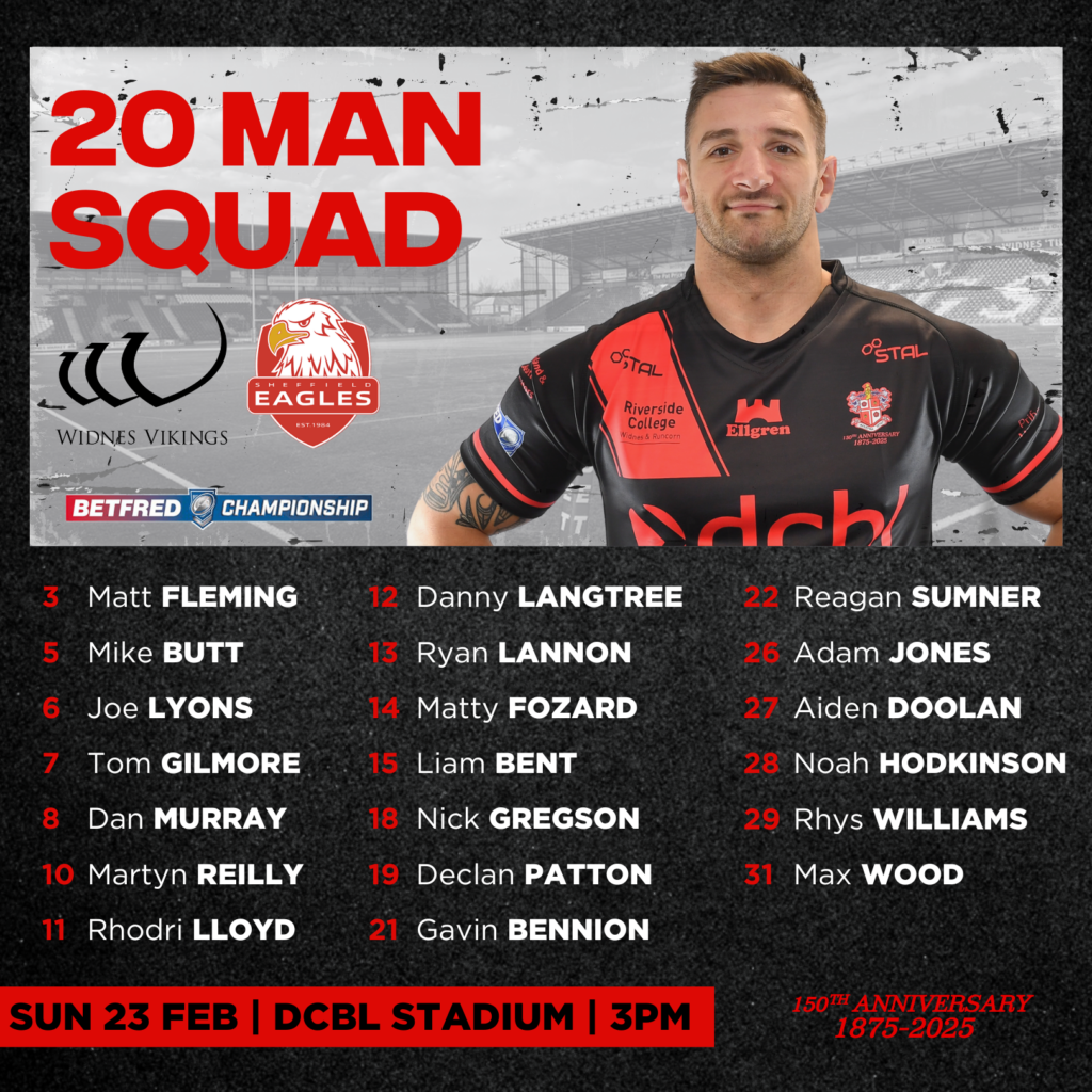 VIKINGS SQUAD FOR HOME OPENER - Widnes Vikings