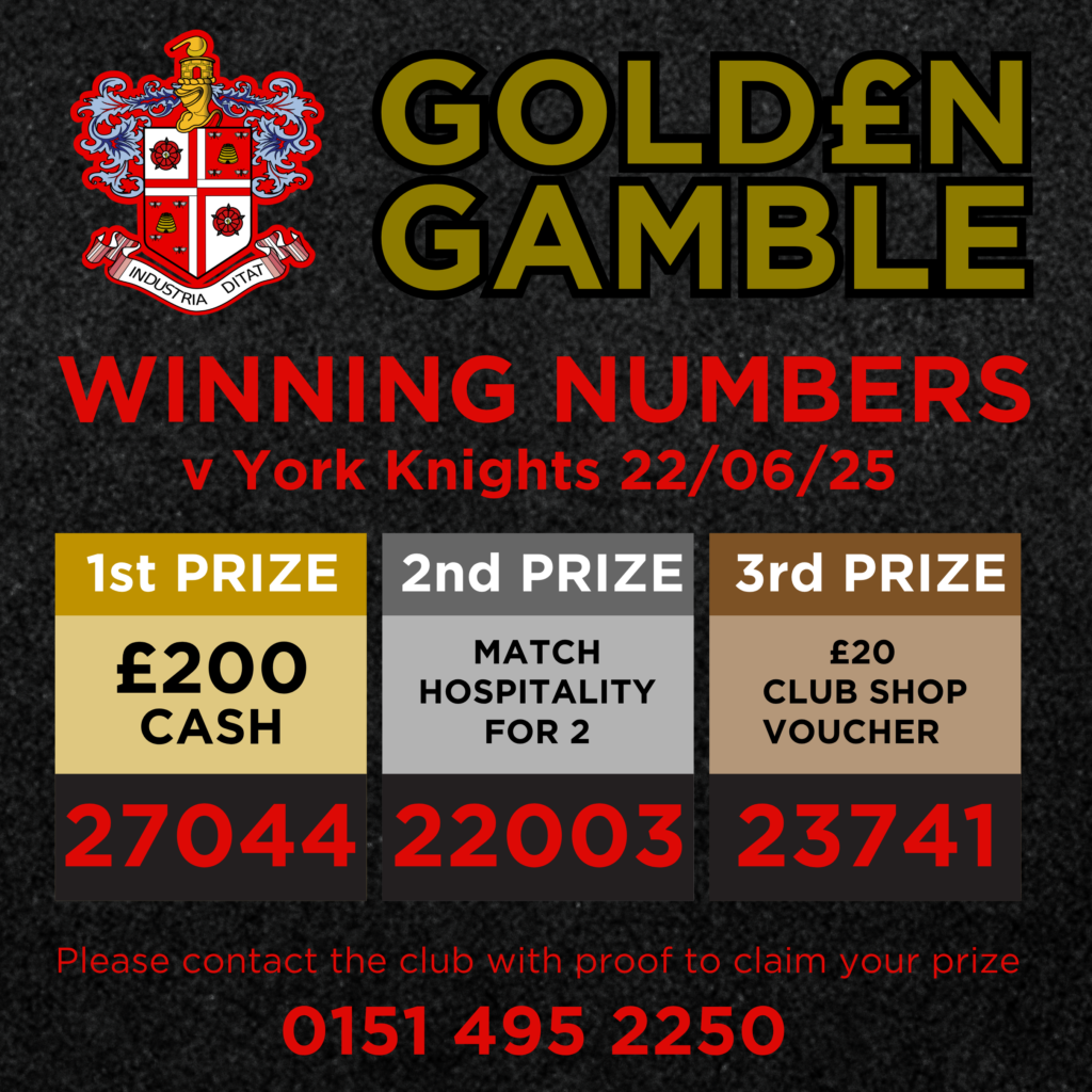 GOLDEN GAMBLE: 22/06/25 - Widnes Vikings
